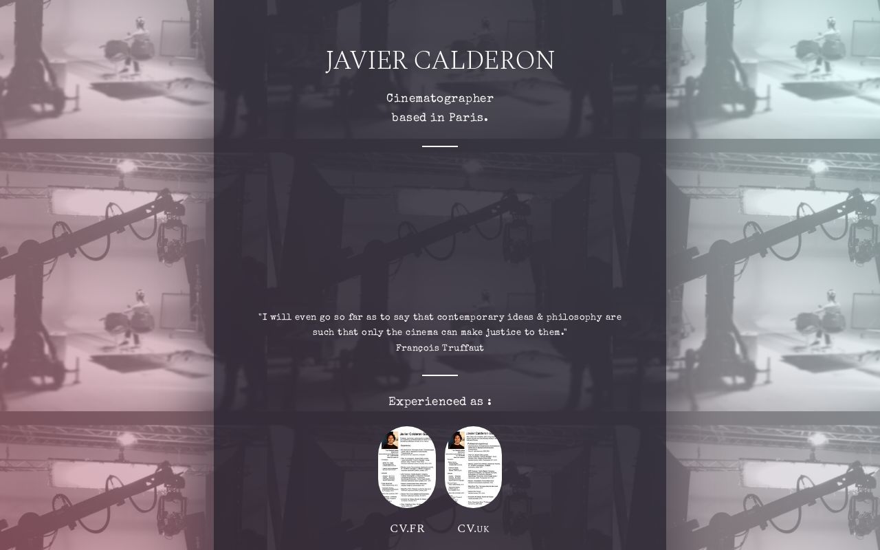 Javier Calderon Cinematographer